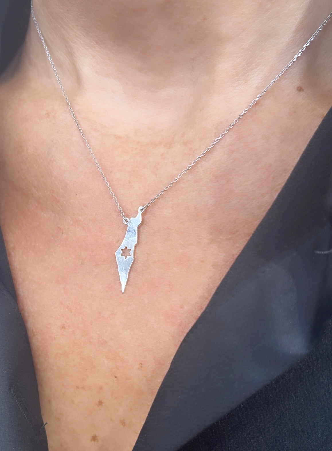 Land of Israel Necklace – Topaz & Ruby
