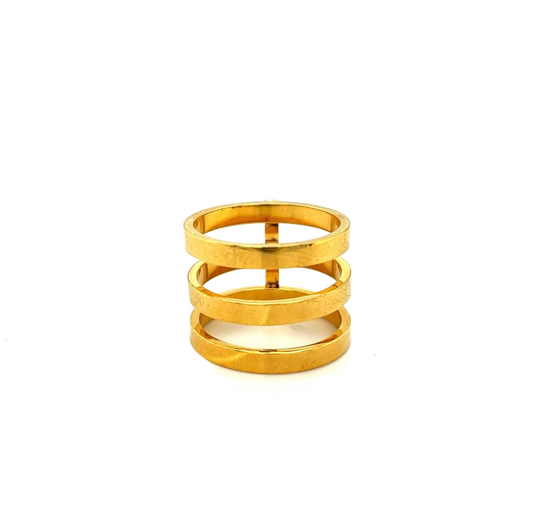 Triple Wrap Ring – Topaz & Ruby