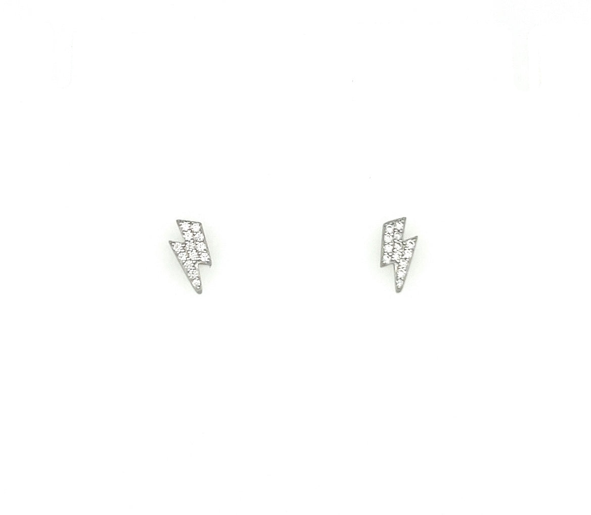 Wide Lightening Bolt studs – Topaz & Ruby